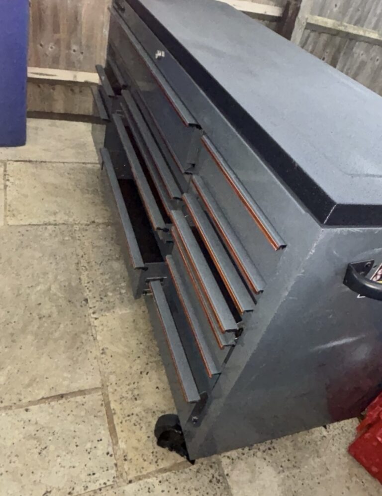 Snap On Toolbox Roll Cab 73″ Storm Grey Armoured Rhino Worktop KRA2423 ...
